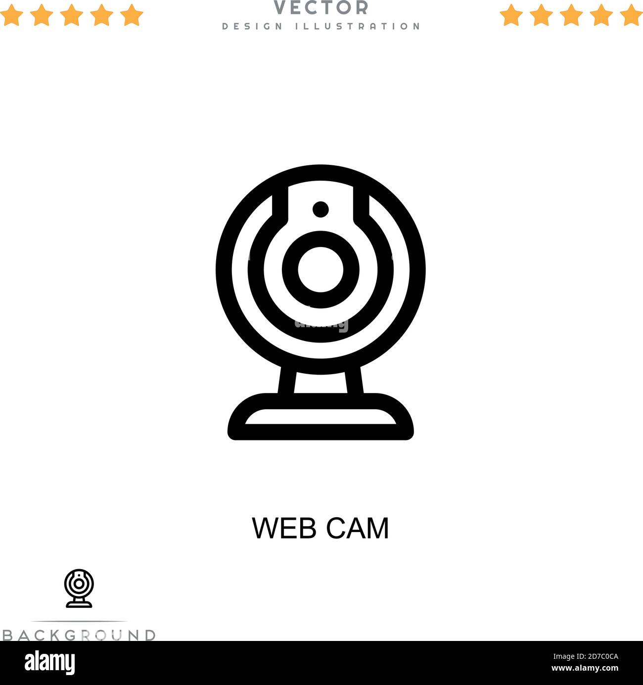 Web cam icon. Simple element from digital disruption collection. Line ...