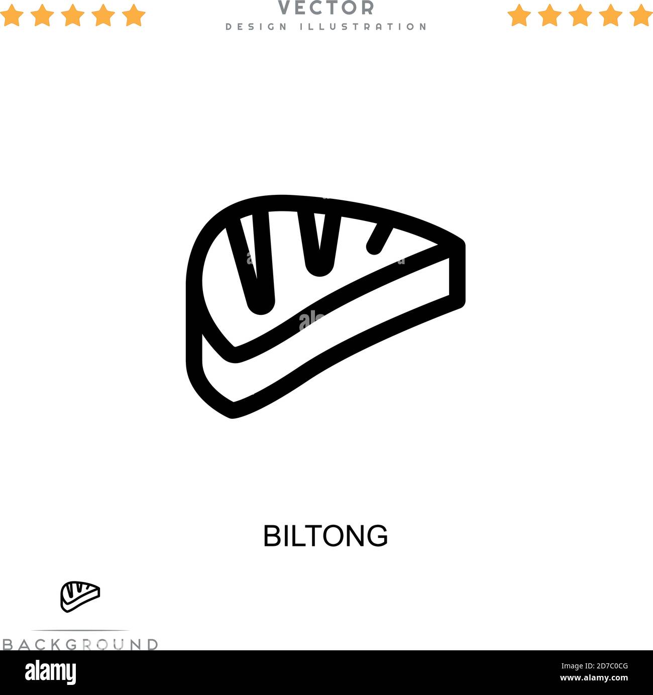 Biltong icon. Simple element from digital disruption collection. Line ...