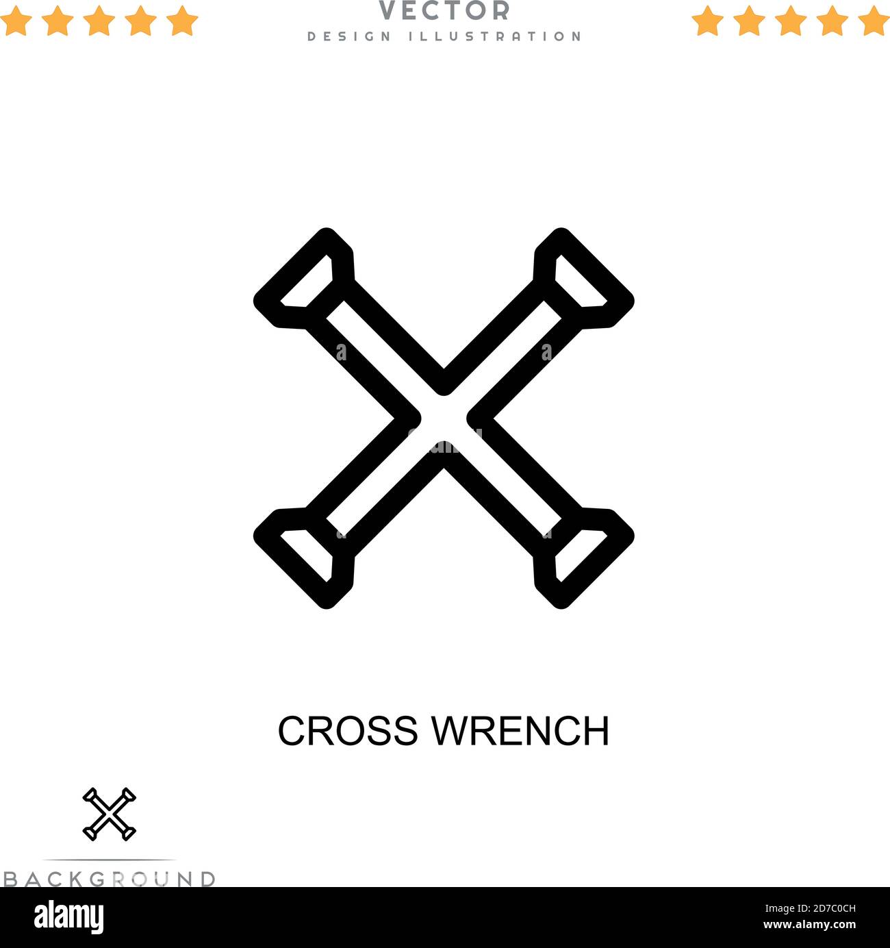 Cross wrench icon. Simple element from digital disruption collection ...