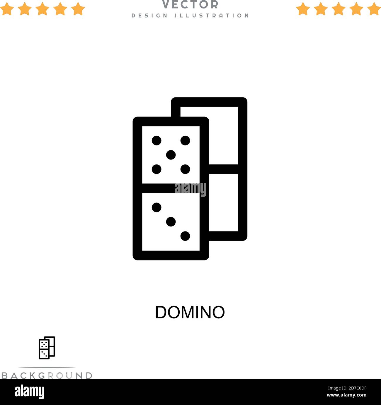 Domino icon. Simple element from digital disruption collection. Line ...