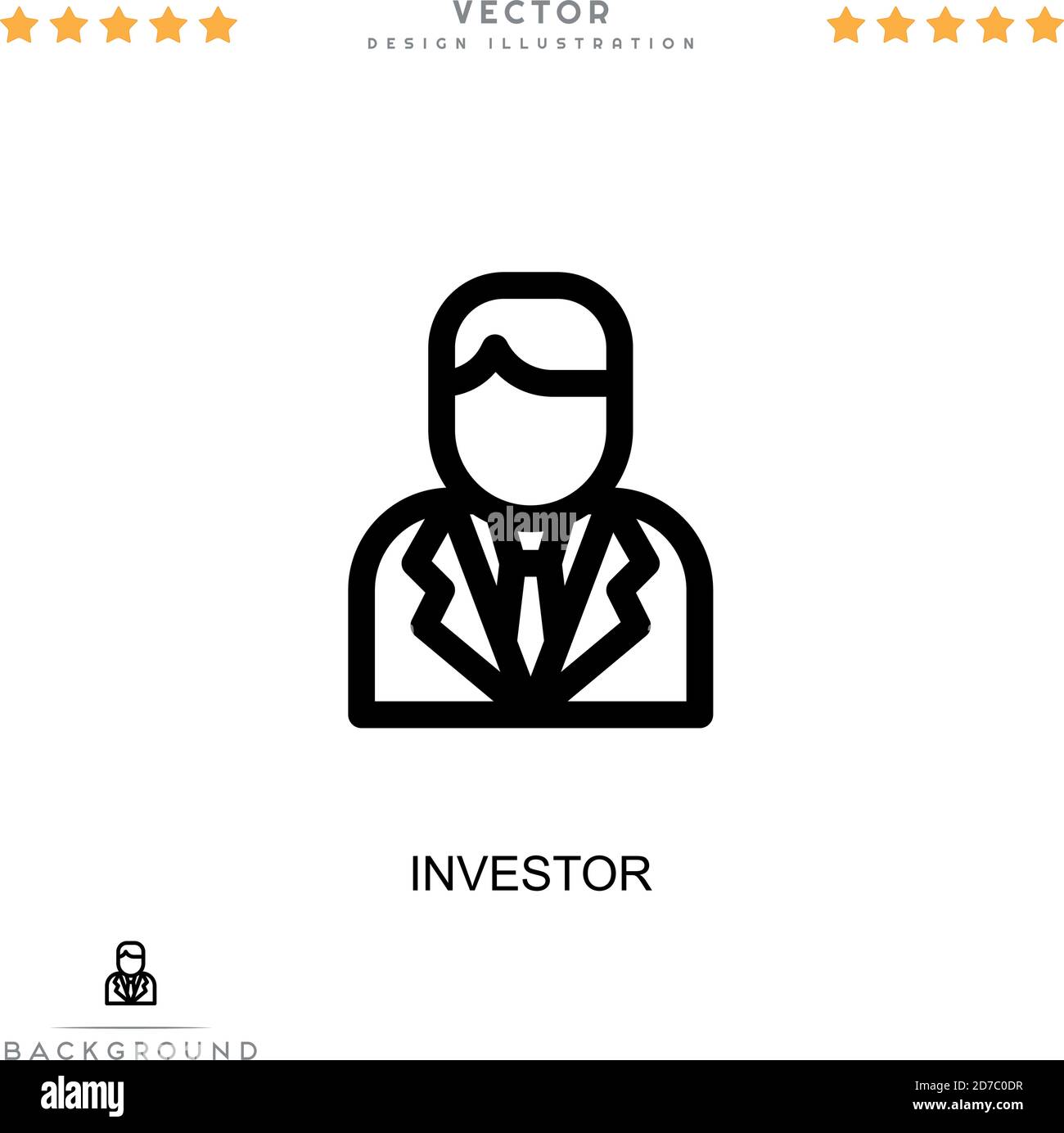 Investor icon. Simple element from digital disruption collection. Line ...