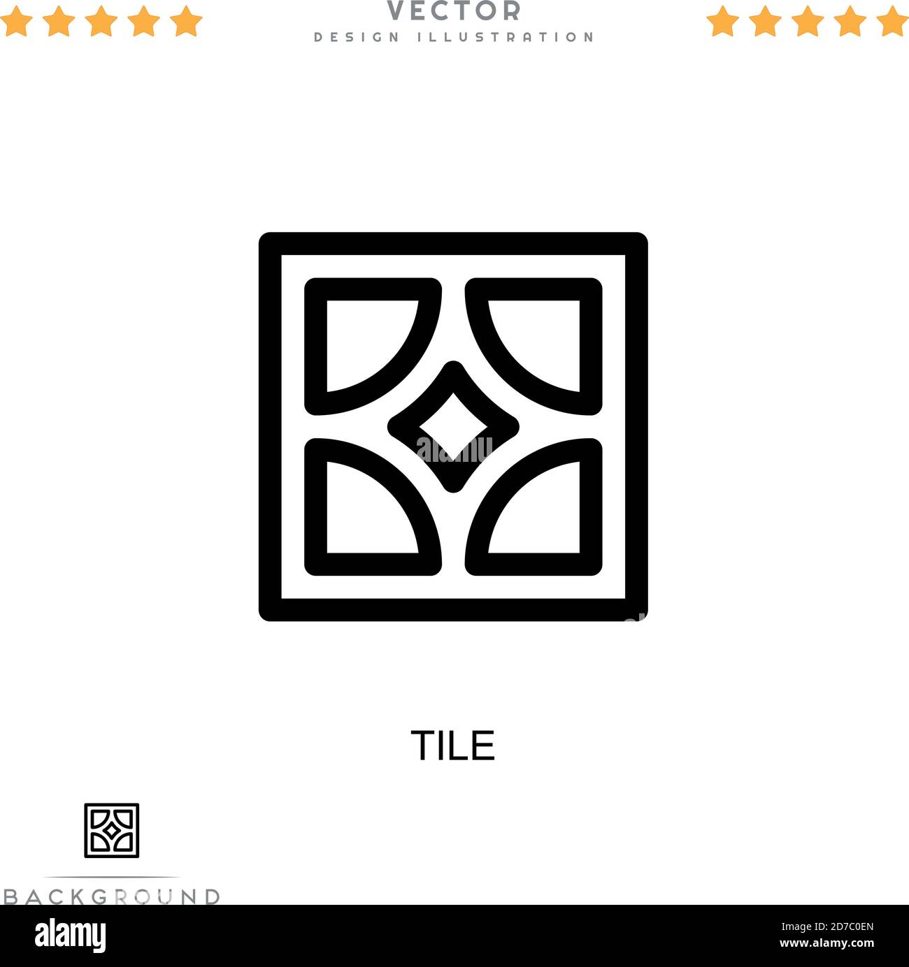 Tile icon. Simple element from digital disruption collection. Line Tile ...