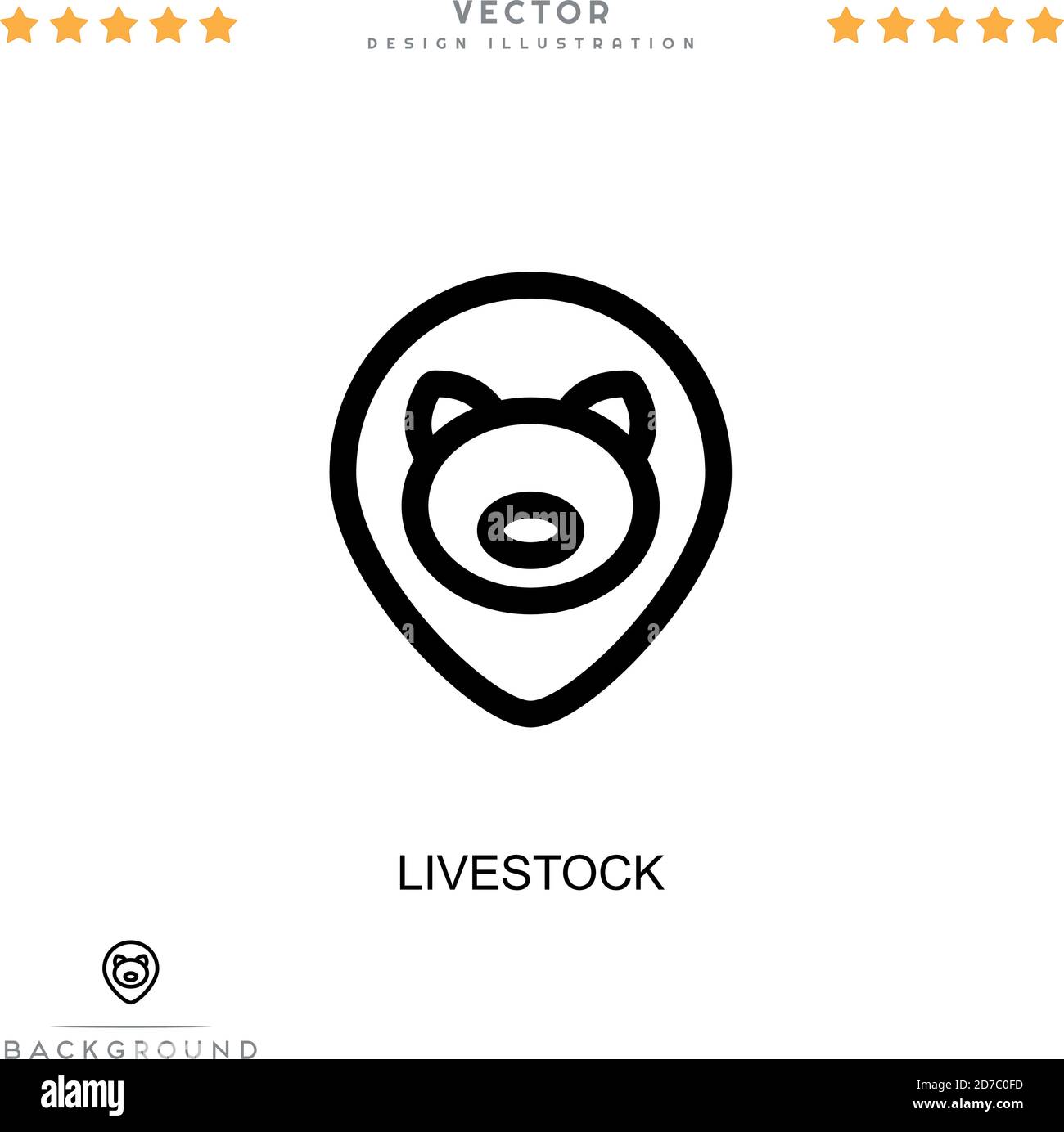 Livestock icon. Simple element from digital disruption collection. Line ...