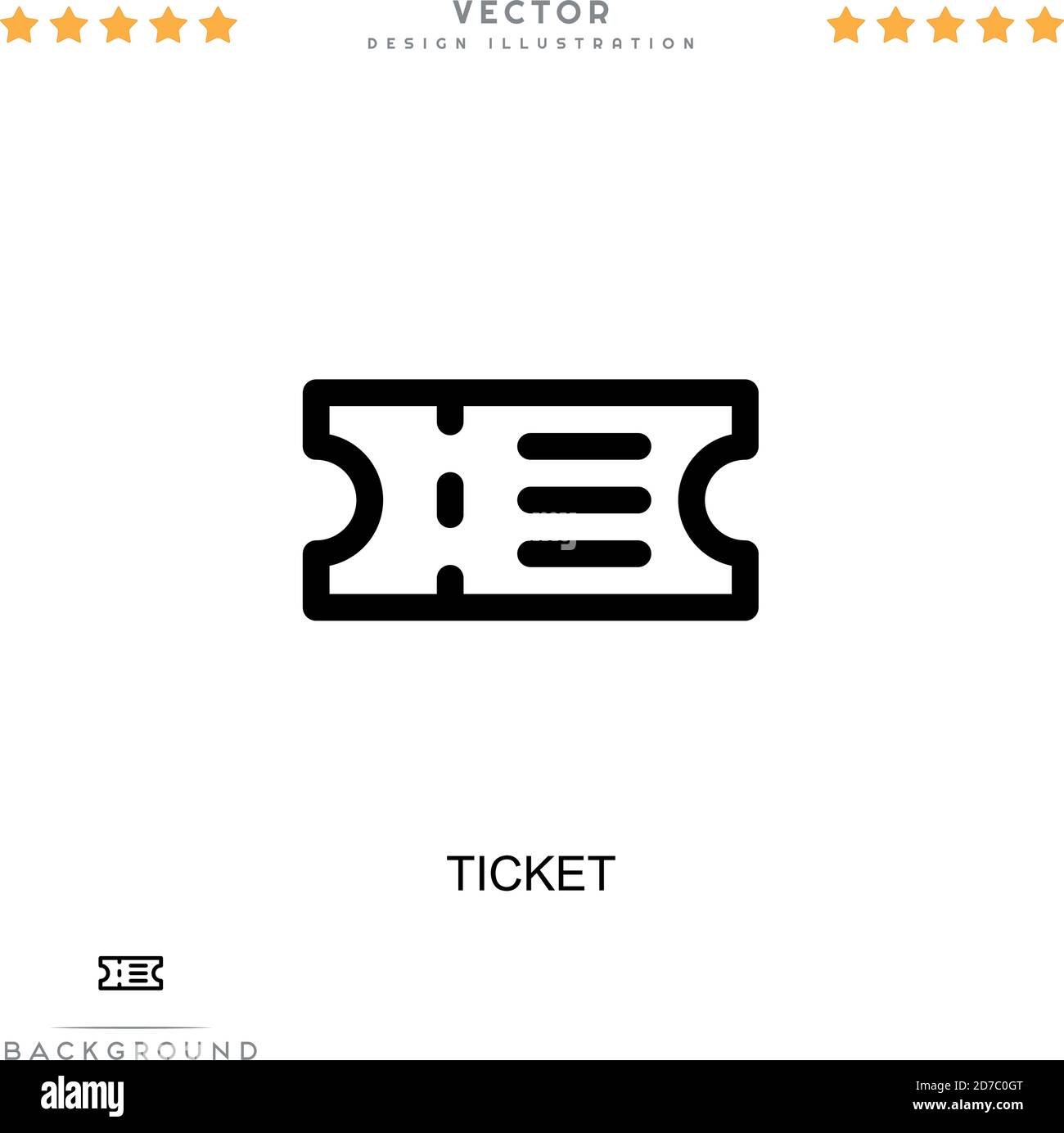 Ticket icon. Simple element from digital disruption collection. Line ...