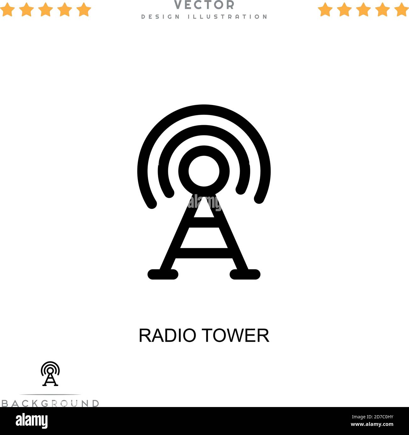 Radio tower icon. Simple element from digital disruption collection ...