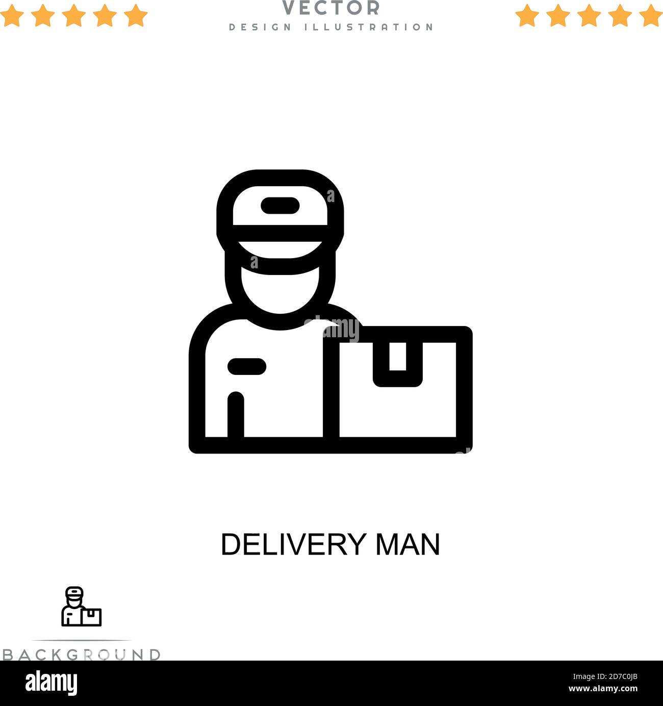 Delivery man icon. Simple element from digital disruption collection ...
