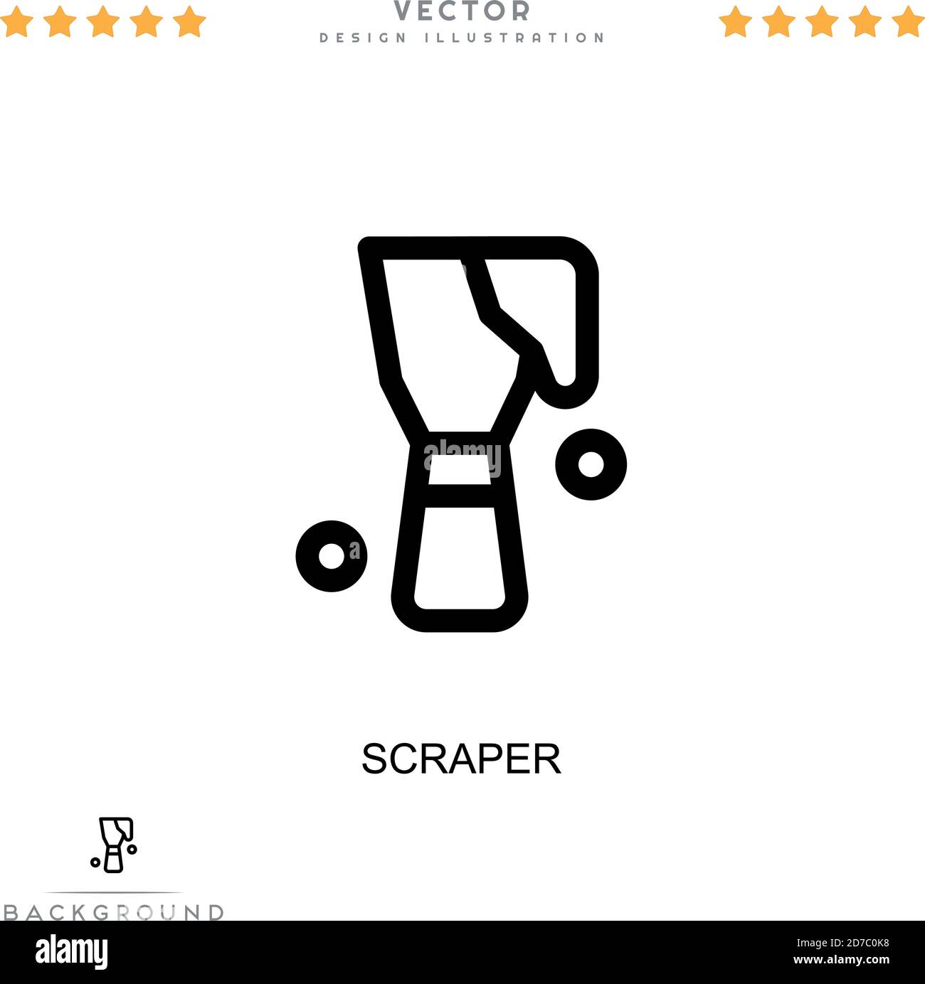 Scraper icon. Simple element from digital disruption collection. Line ...