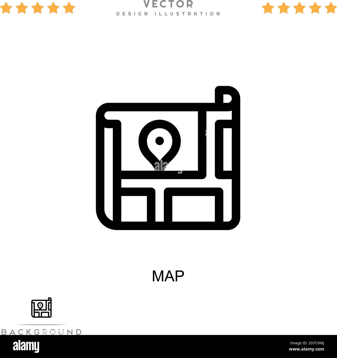 Map icon. Simple element from digital disruption collection. Line Map ...