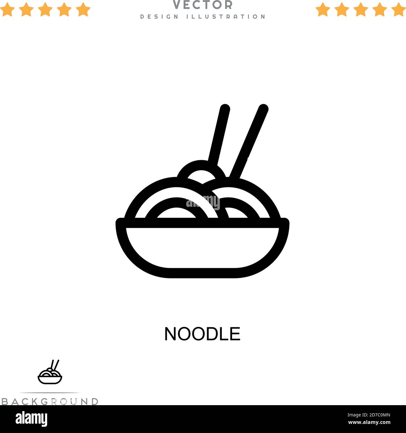 Noodle icon. Simple element from digital disruption collection. Line ...