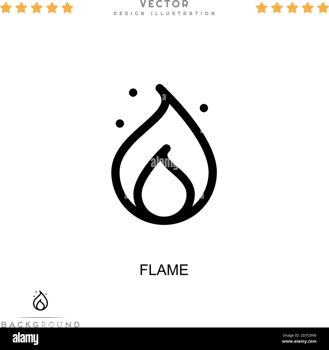 Flame icon. Simple element from digital disruption collection. Line ...