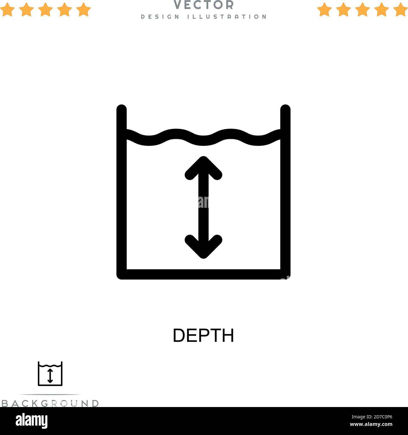 Depth icon. Simple element from digital disruption collection. Line ...