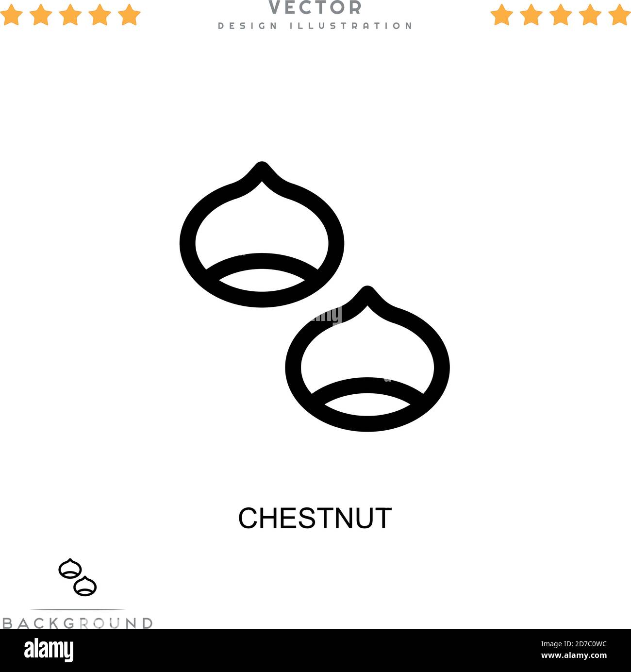 Chestnut icon. Simple element from digital disruption collection. Line ...