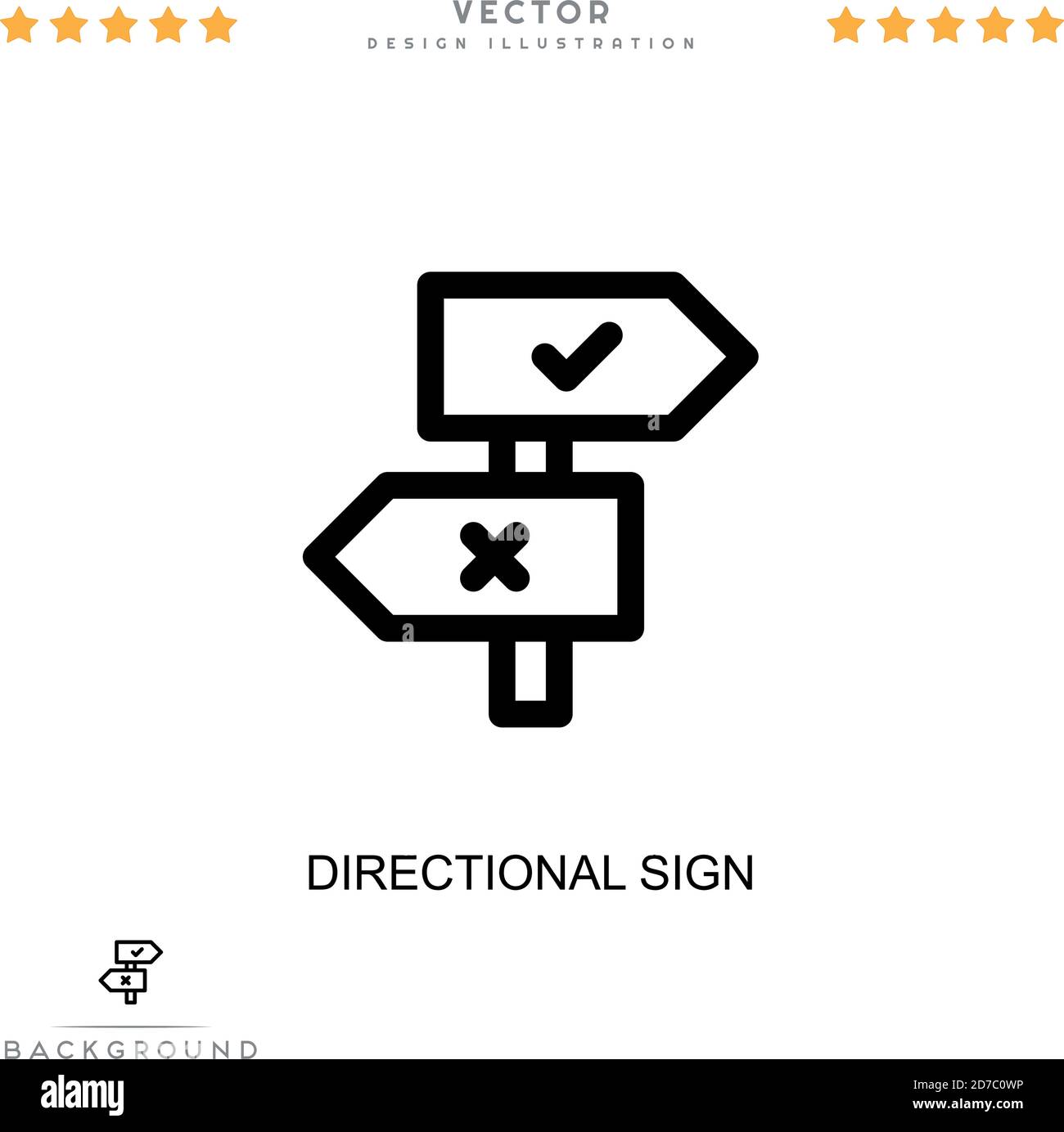 Directional sign icon. Simple element from digital disruption ...
