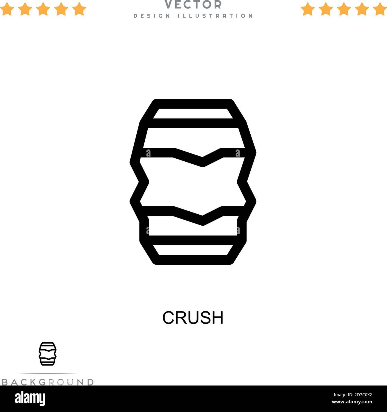 Crush icon. Simple element from digital disruption collection. Line ...