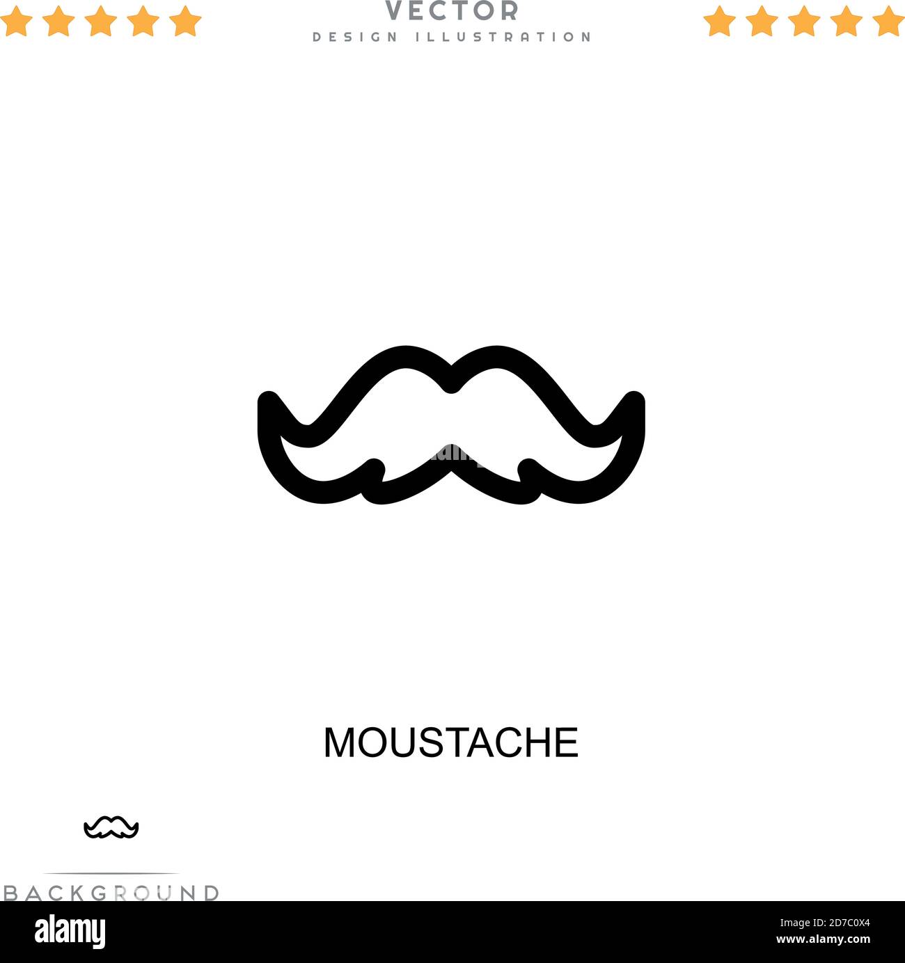 Moustache icon. Simple element from digital disruption collection. Line ...