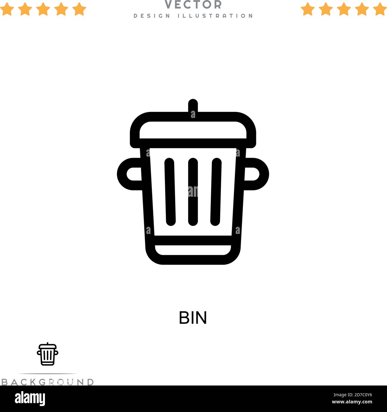 Bin icon. Simple element from digital disruption collection. Line Bin ...
