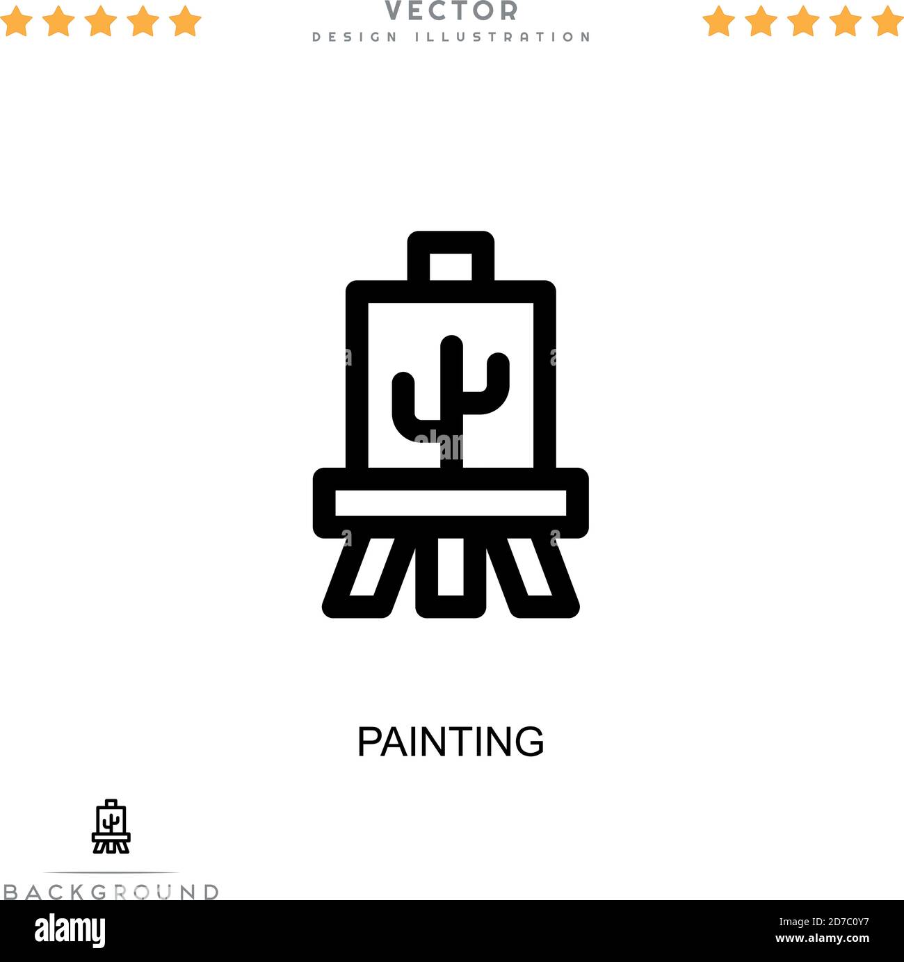 Painting icon. Simple element from digital disruption collection. Line ...