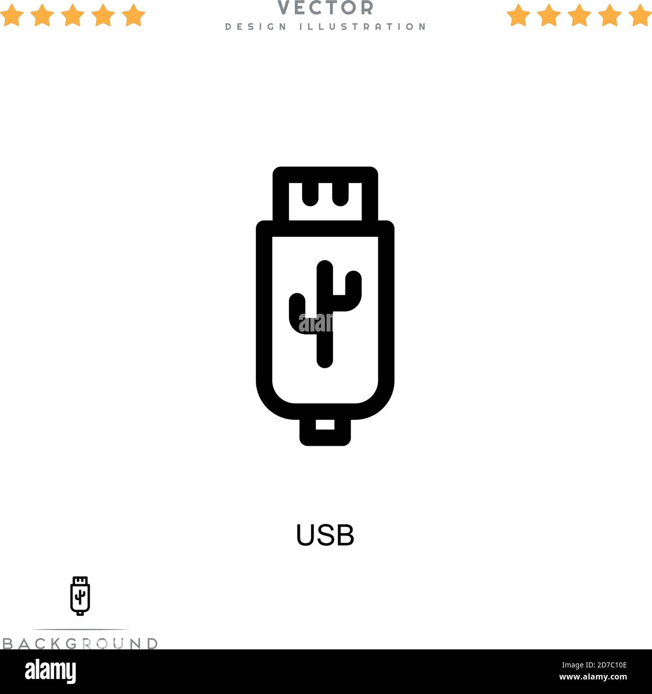 Usb icon. Simple element from digital disruption collection. Line Usb ...