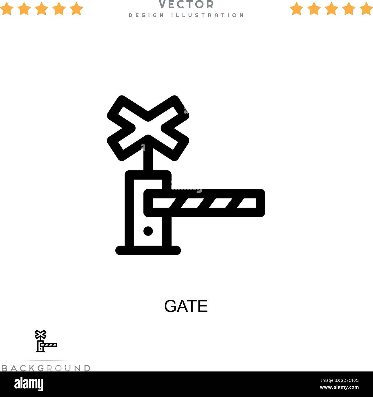 Gate icon. Simple element from digital disruption collection. Line Gate ...