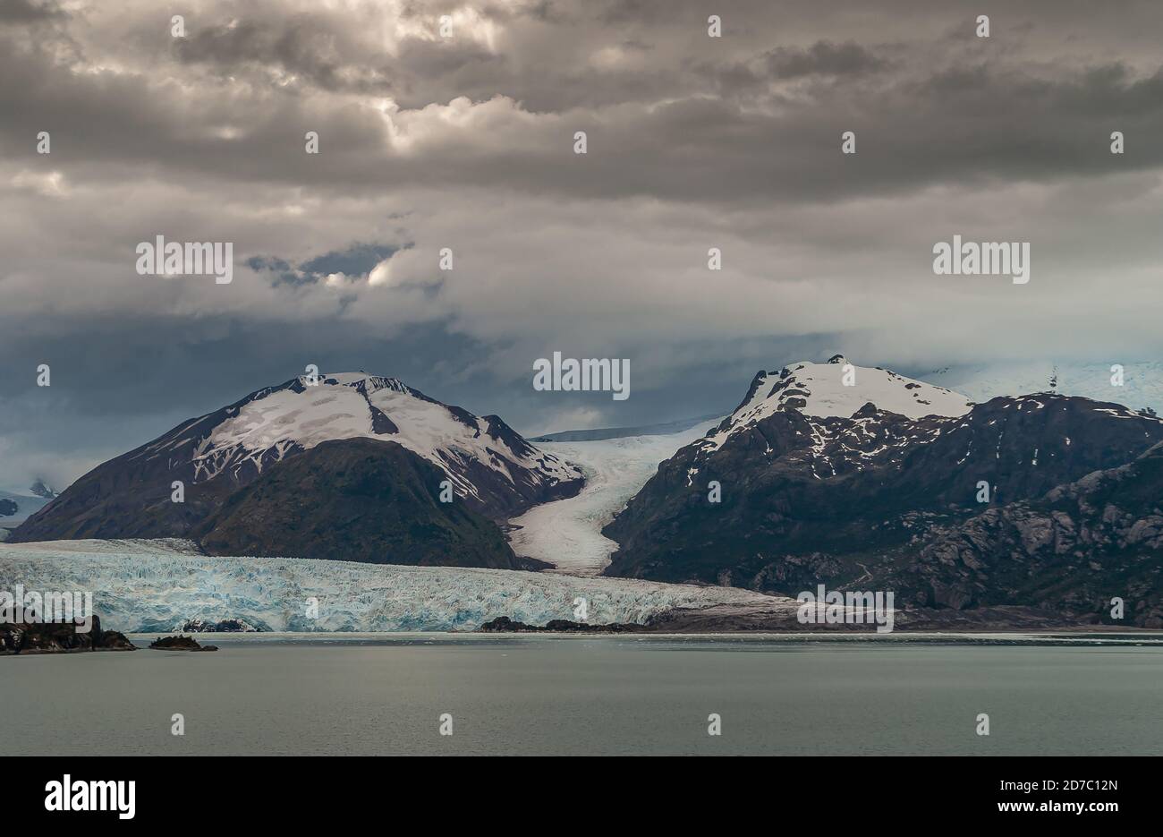 Sarmiento Channel, Chile - December 11, 2008: Amalia Glacier melting in ...
