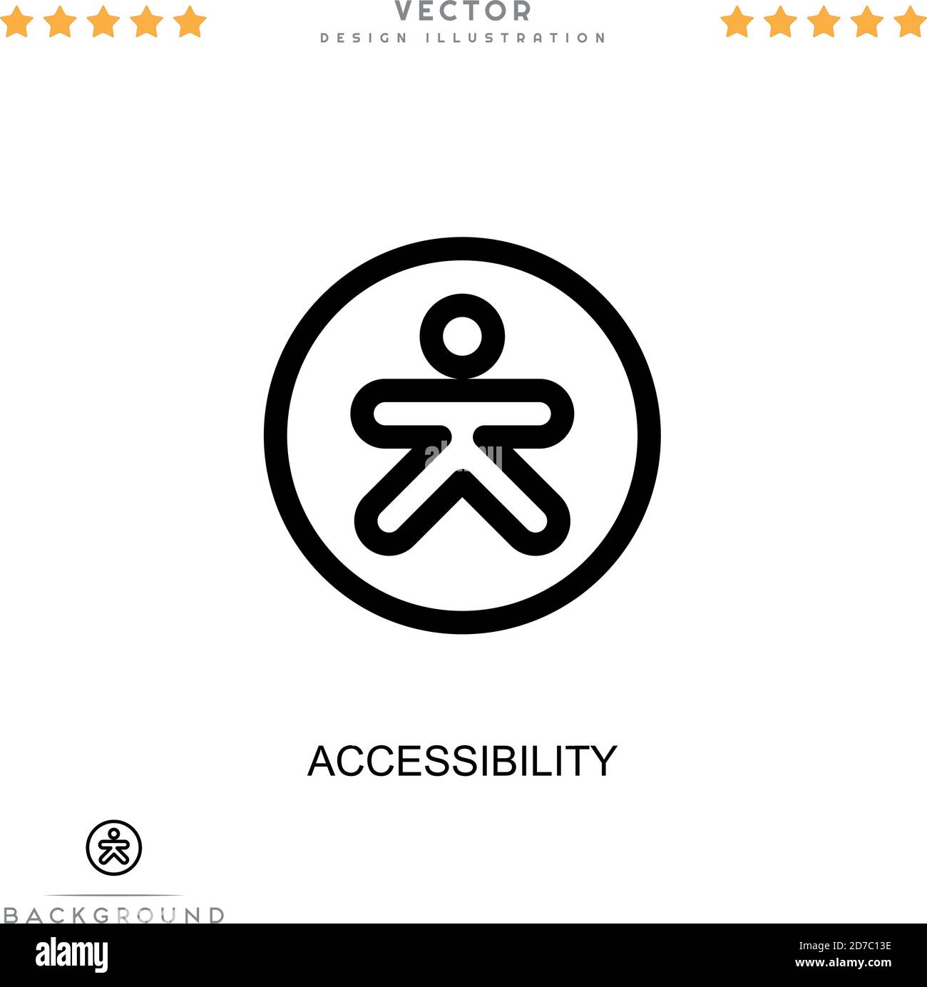 Accessibility icon. Simple element from digital disruption collection ...