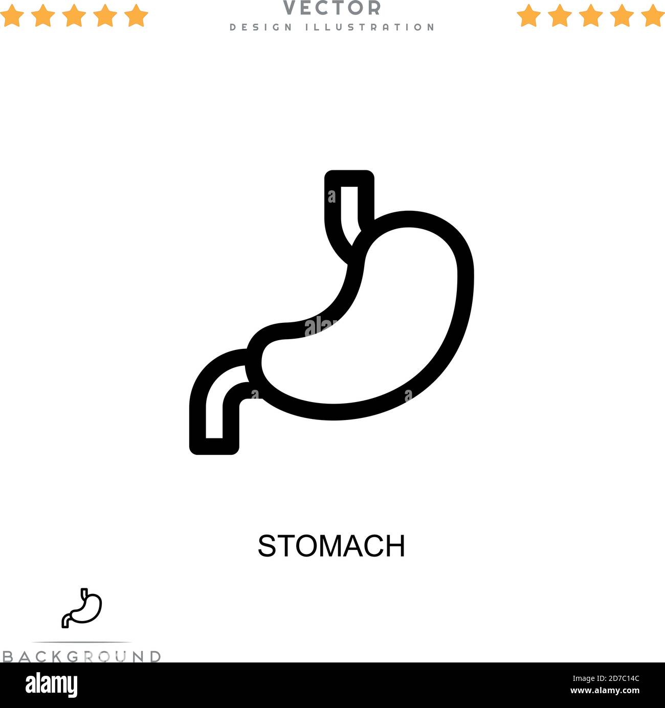 Stomach icon. Simple element from digital disruption collection. Line ...
