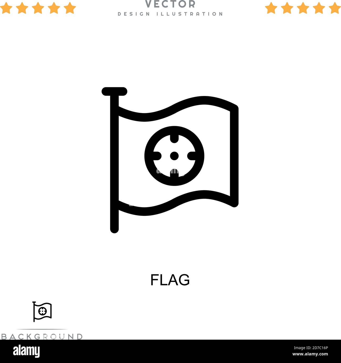 Flag icon. Simple element from digital disruption collection. Line Flag ...