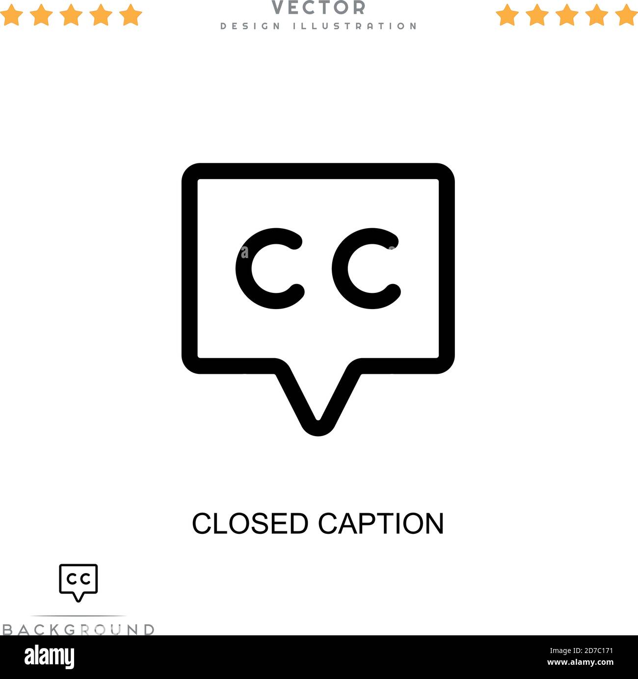 Closed caption icon. Simple element from digital disruption collection ...