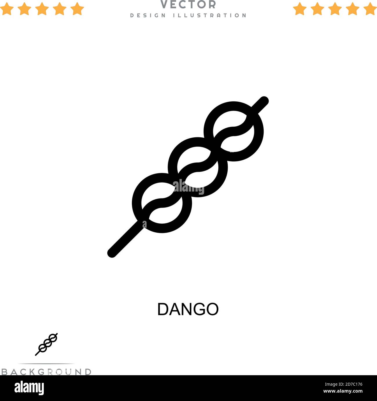 Dango icon. Simple element from digital disruption collection. Line ...