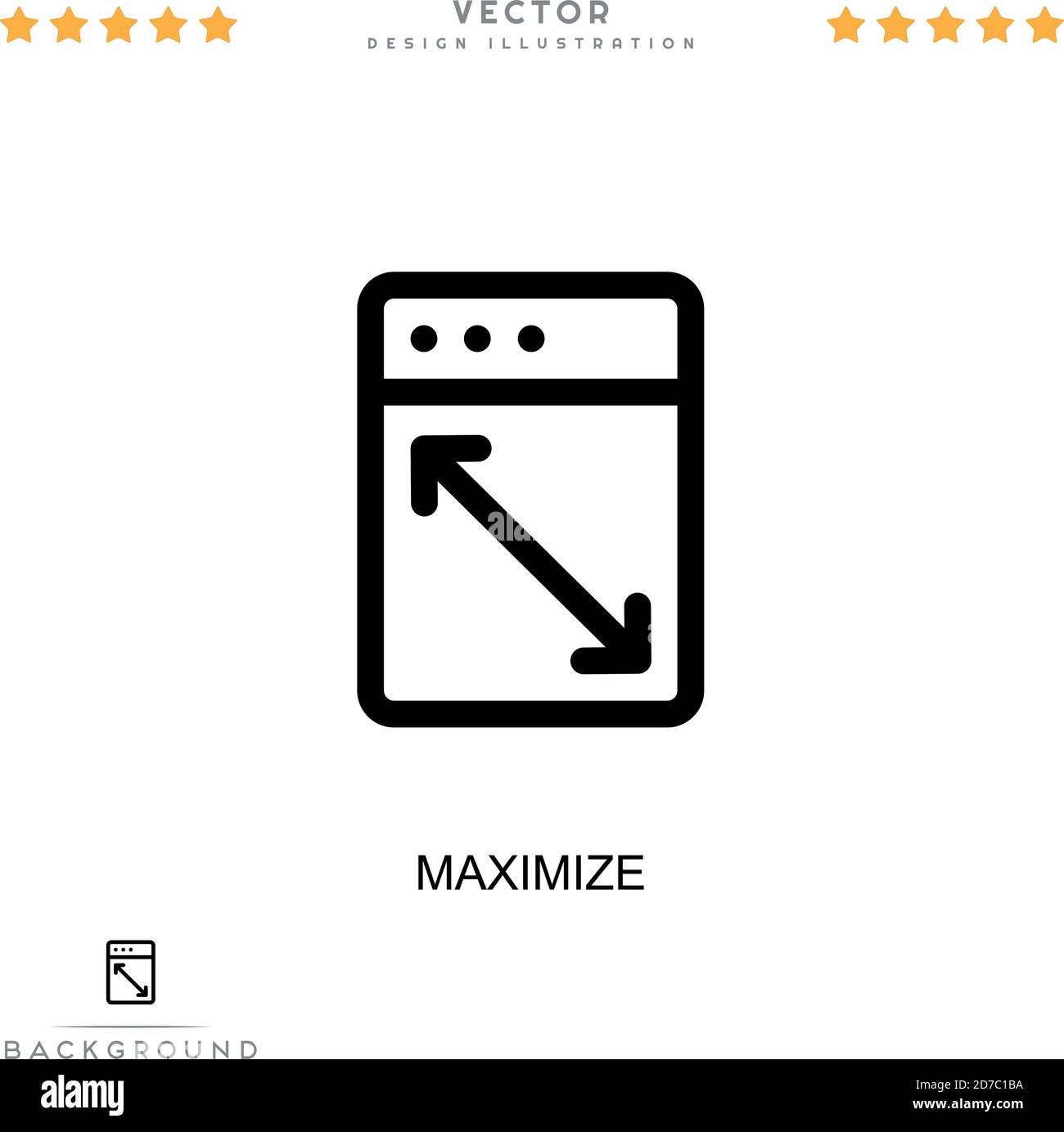 Maximize icon. Simple element from digital disruption collection. Line ...