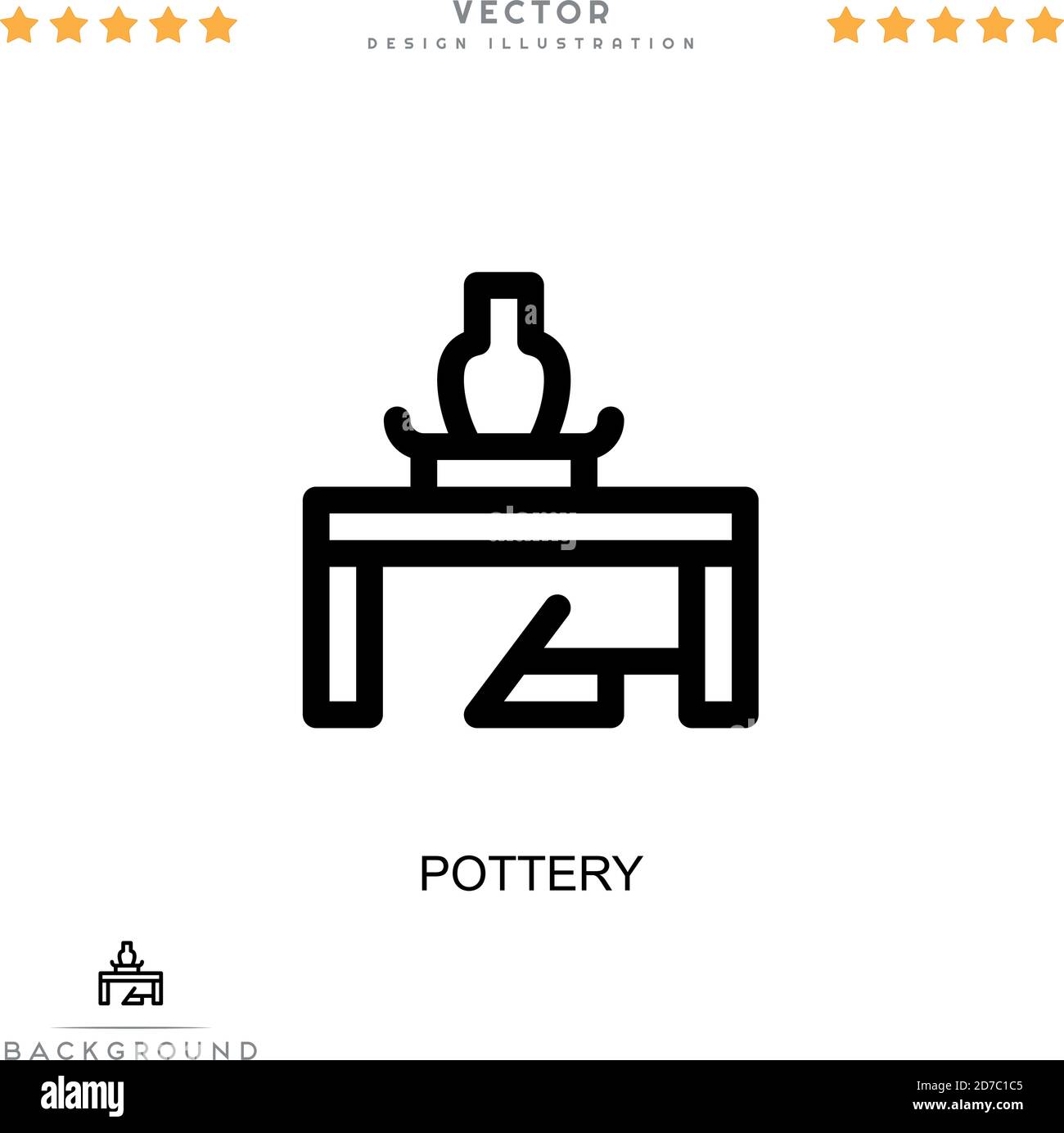 Pottery icon. Simple element from digital disruption collection. Line ...