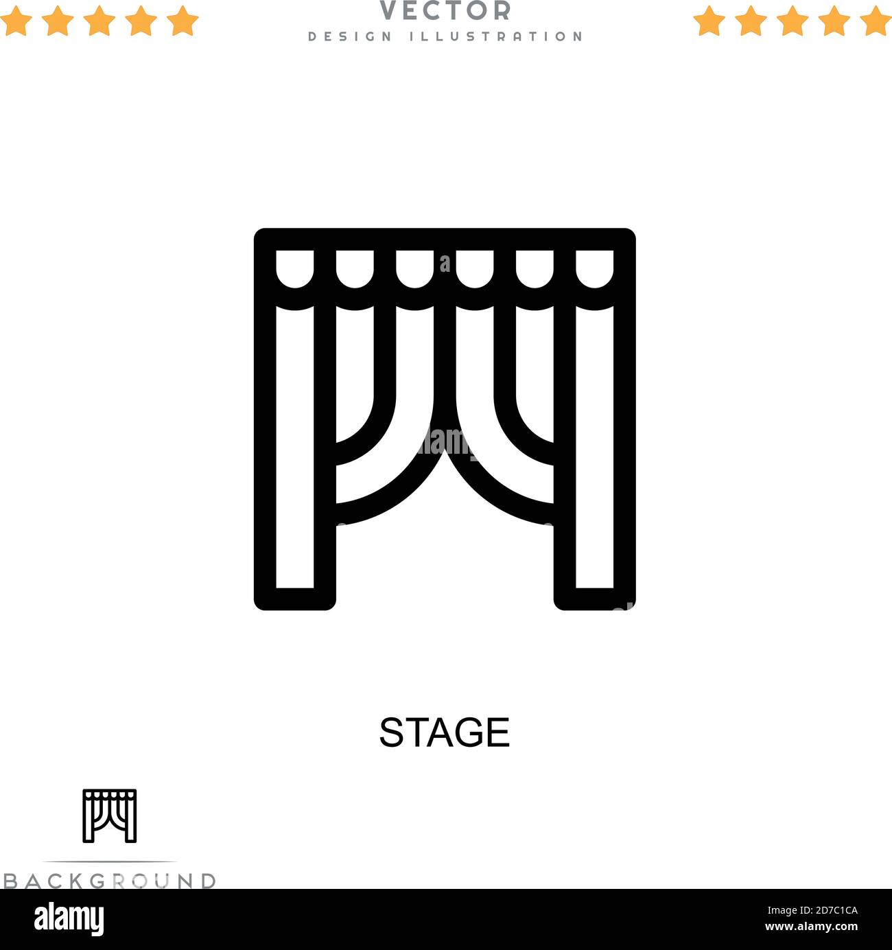 Stage icon. Simple element from digital disruption collection. Line ...