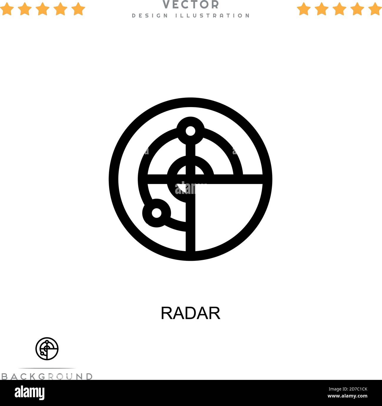 Radar icon. Simple element from digital disruption collection. Line ...