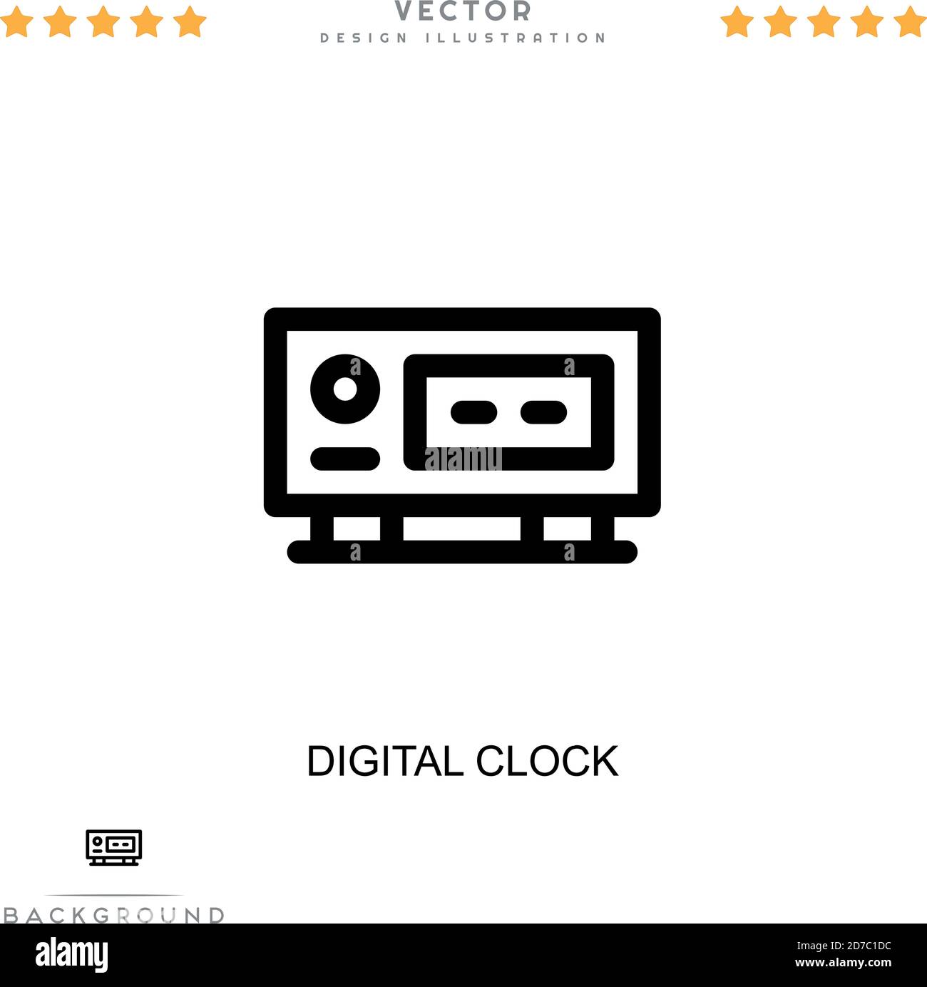 Digital clock icon. Simple element from digital disruption collection ...