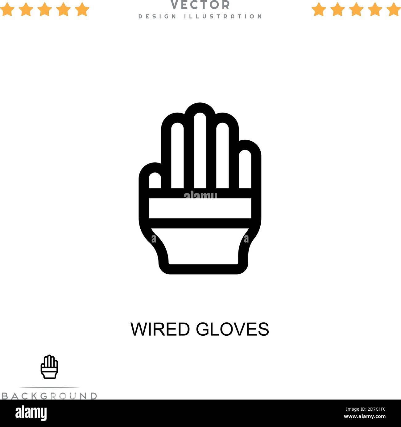 Wired gloves icon. Simple element from digital disruption collection. Line Wired gloves icon for ...