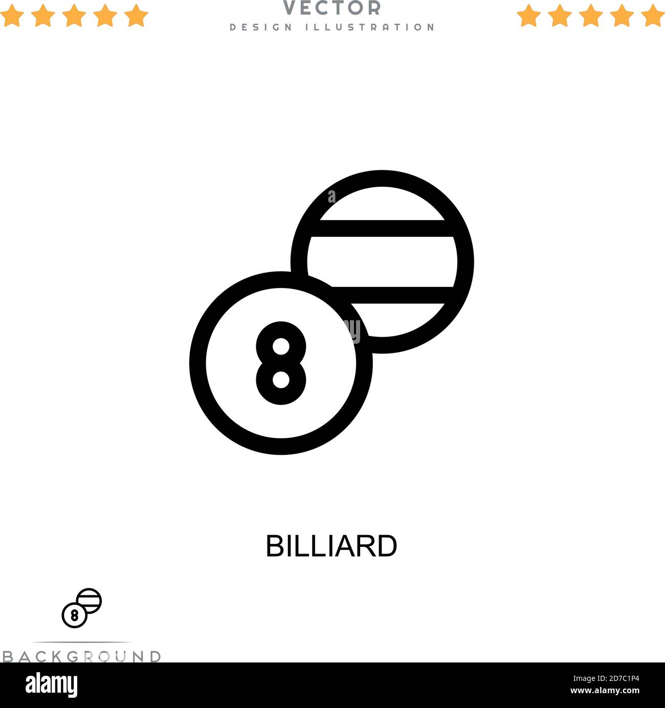 Billiard icon. Simple element from digital disruption collection. Line ...