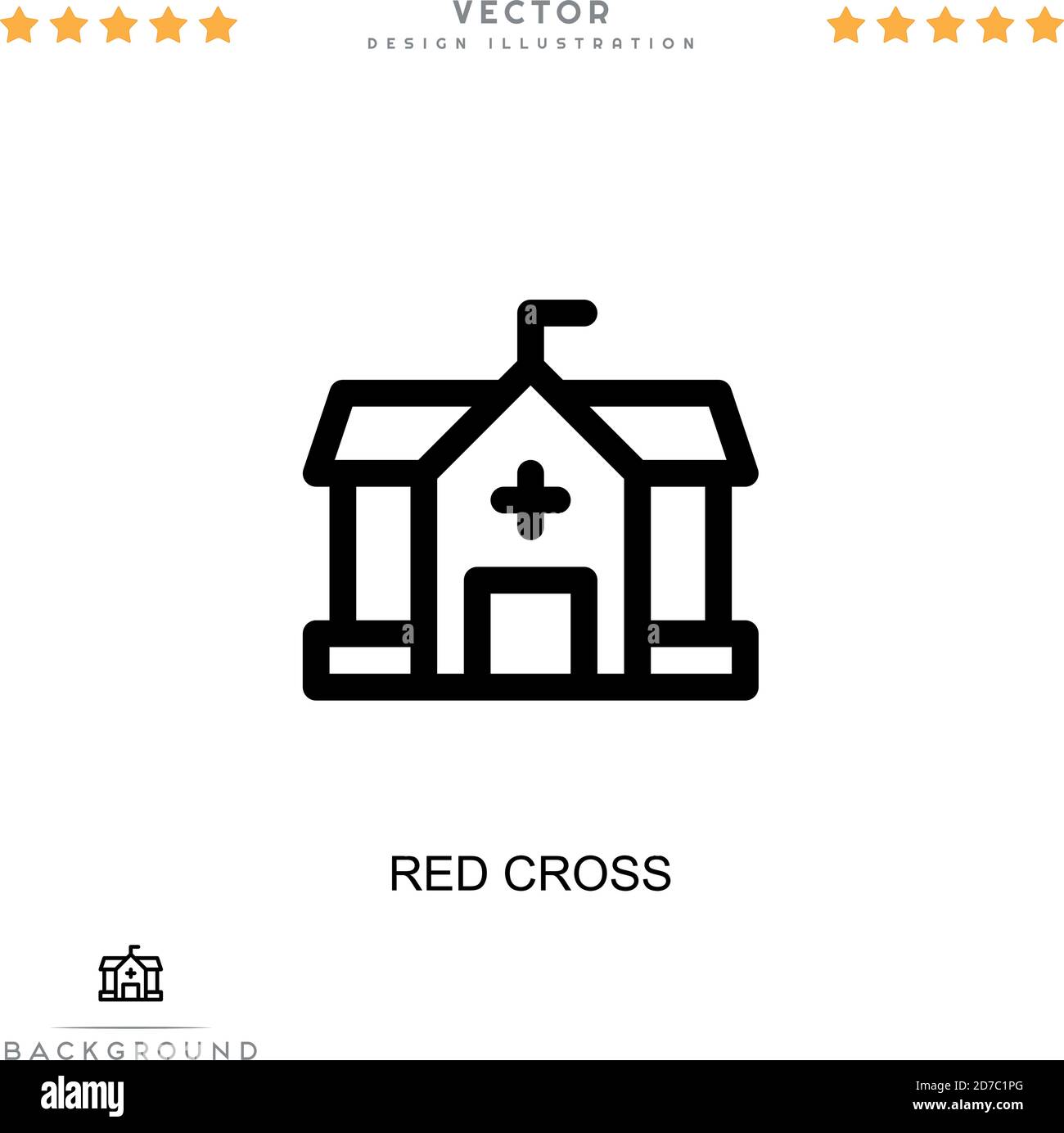 Red cross icon. Simple element from digital disruption collection. Line ...