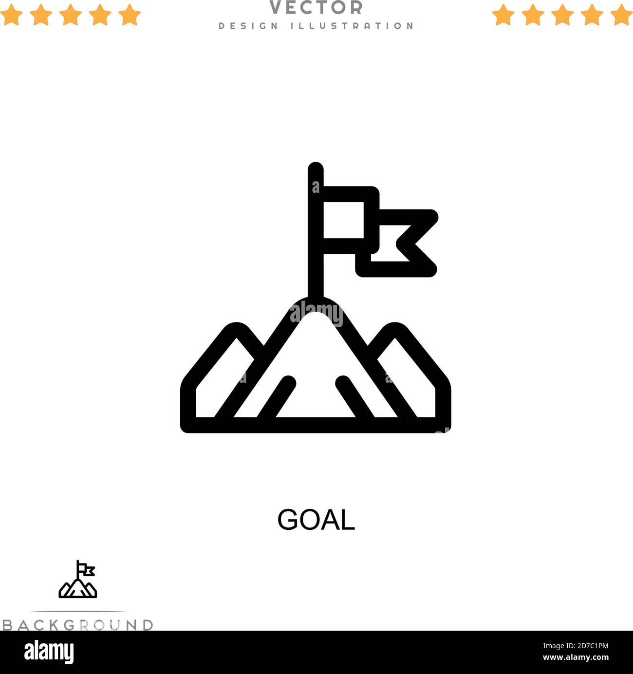 Goal icon. Simple element from digital disruption collection. Line Goal ...