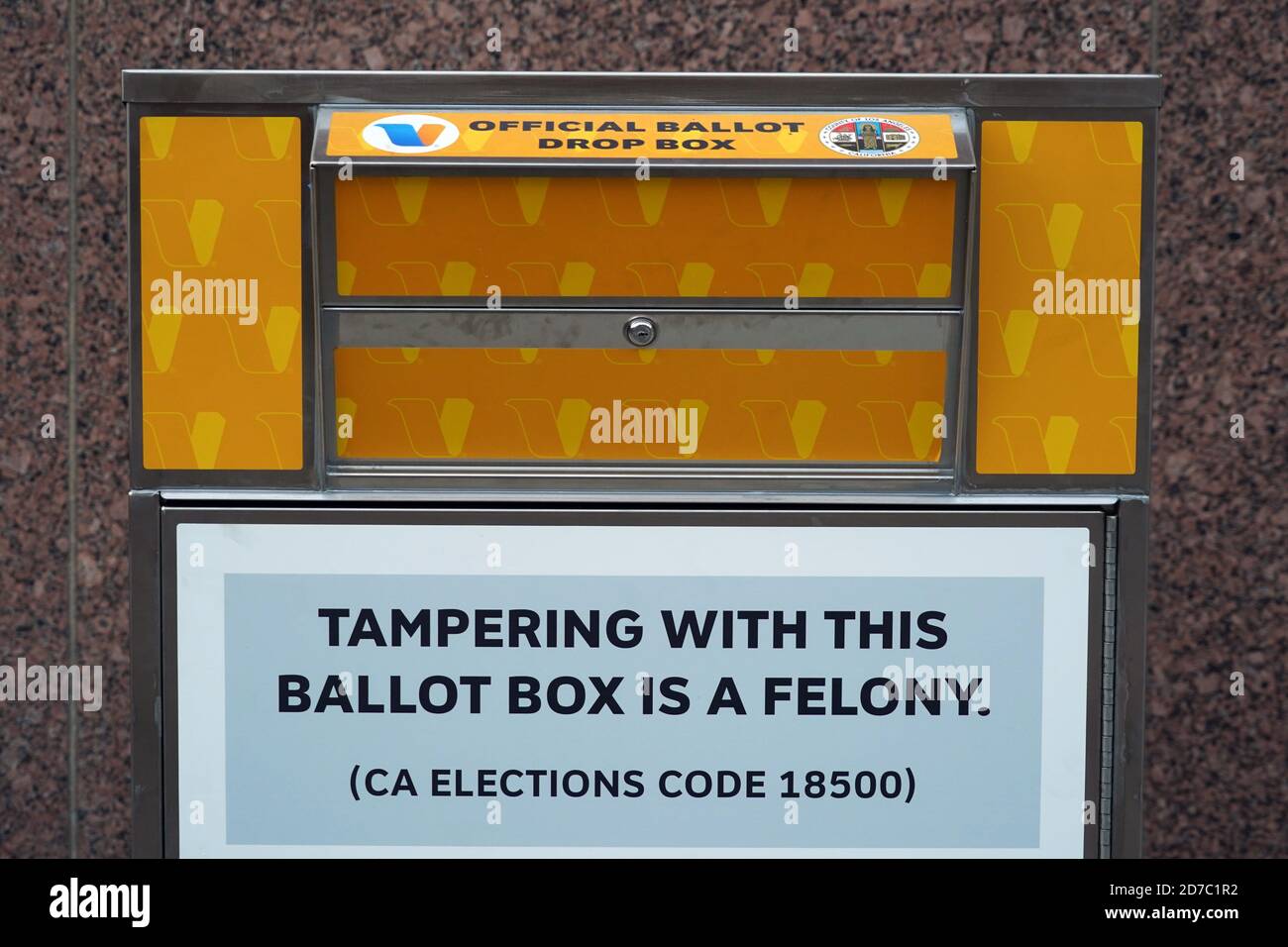 Los Angeles, United States. 18th Oct, 2020. Detailed view of a Ballot ...
