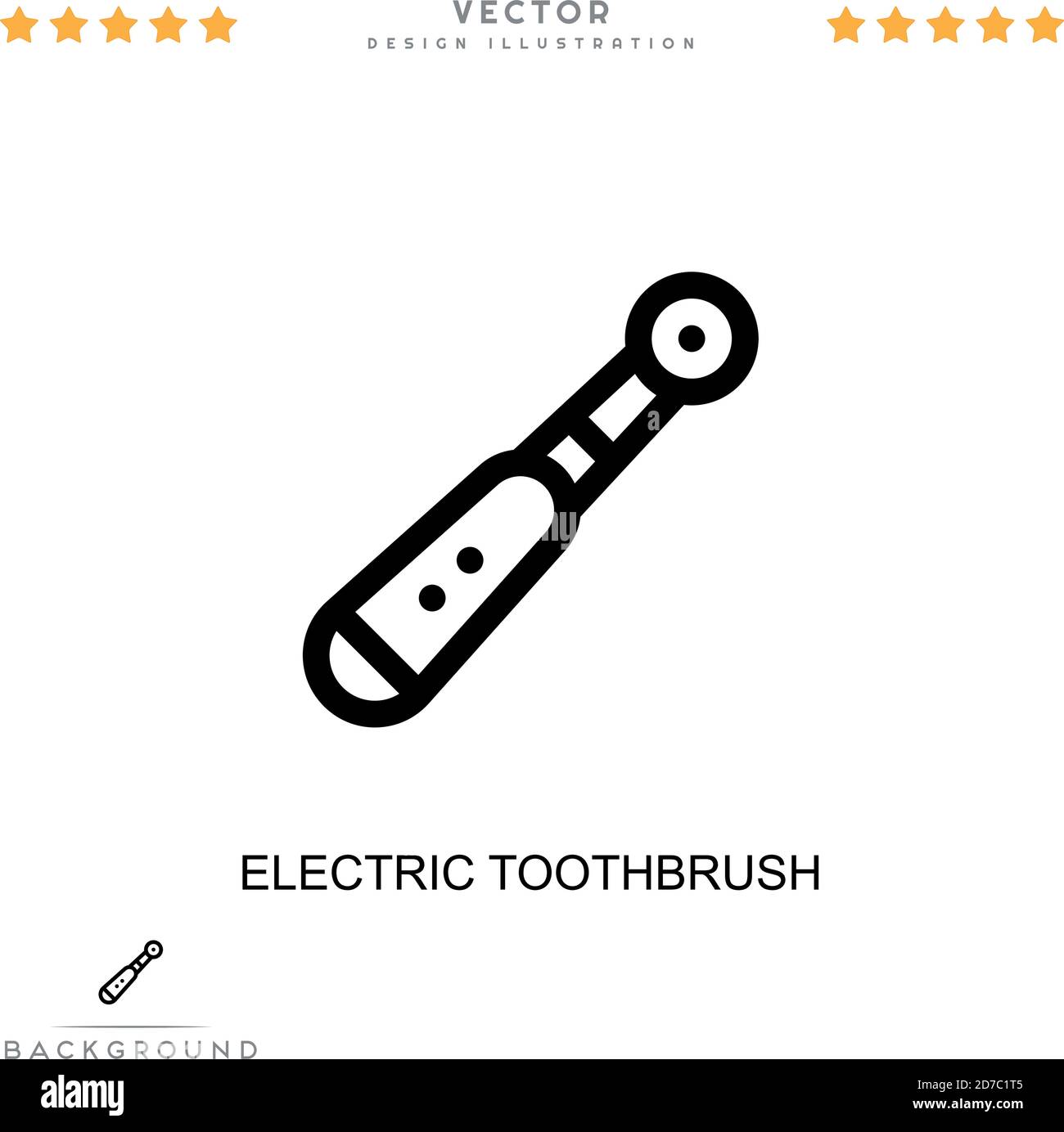 Electric toothbrush icon. Simple element from digital disruption ...