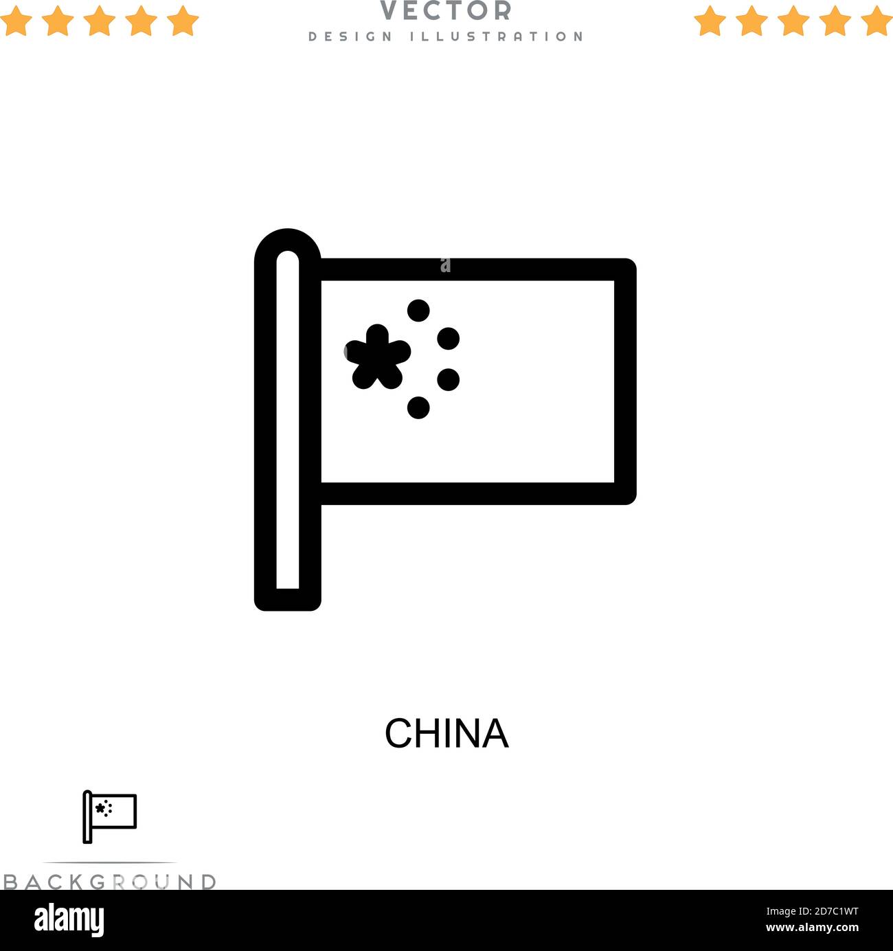 China icon. Simple element from digital disruption collection. Line ...