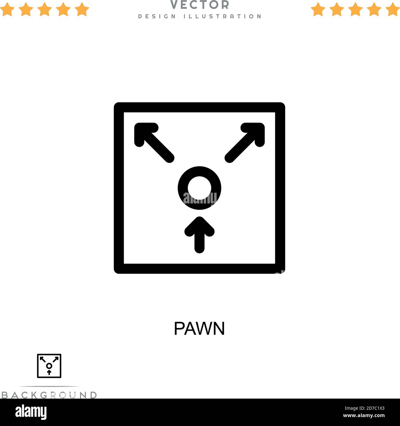 Pawn icon. Simple element from digital disruption collection. Line Pawn ...