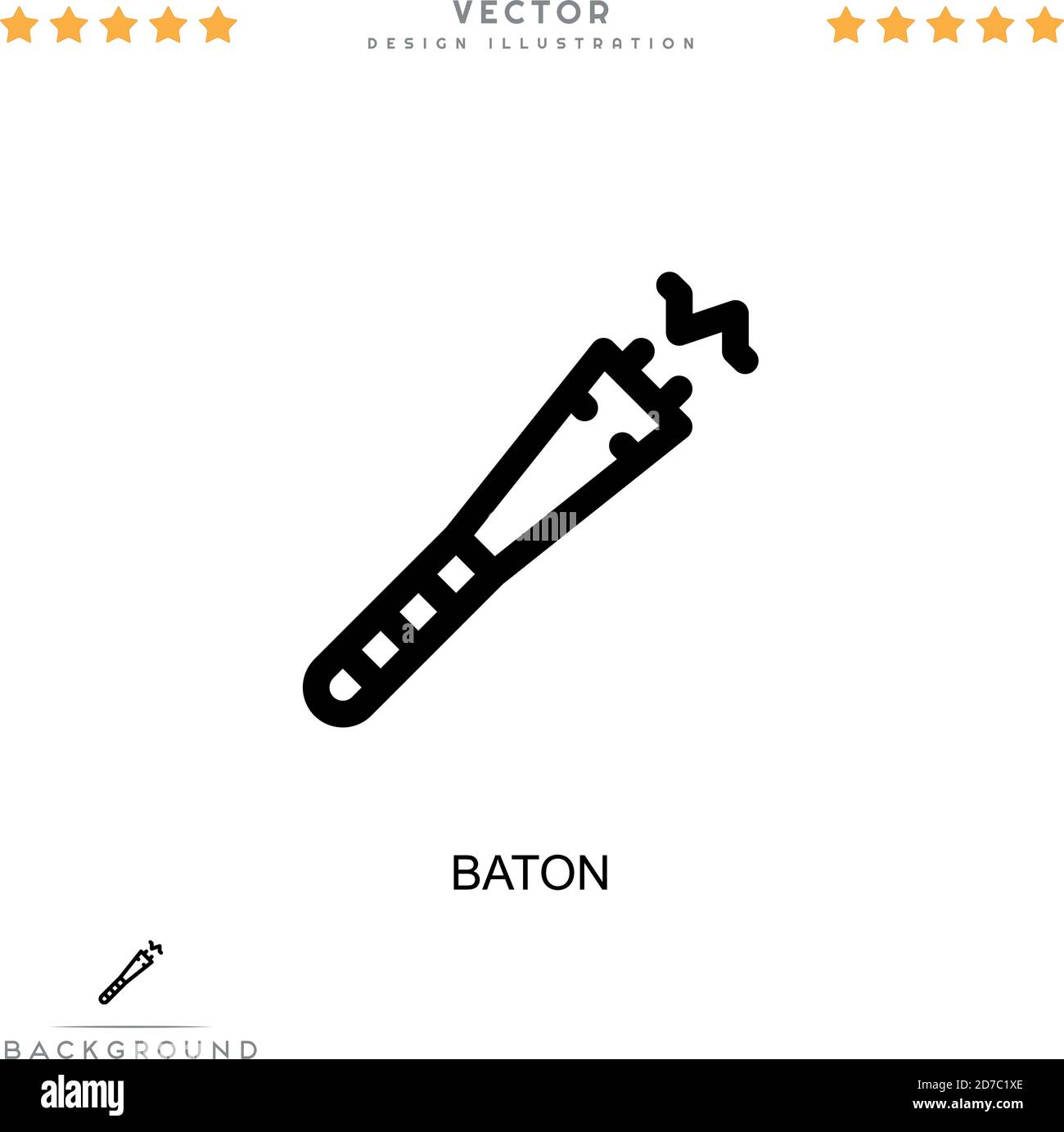 Baton icon. Simple element from digital disruption collection. Line ...