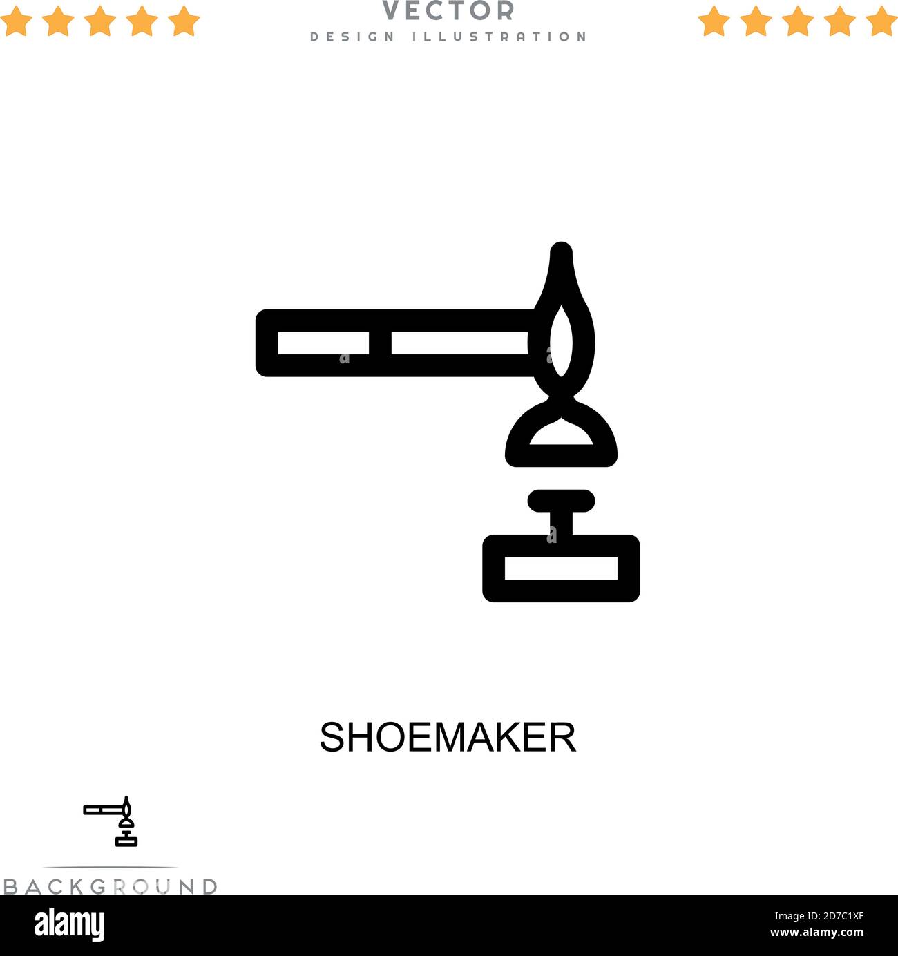 Shoemaker icon. Simple element from digital disruption collection. Line ...