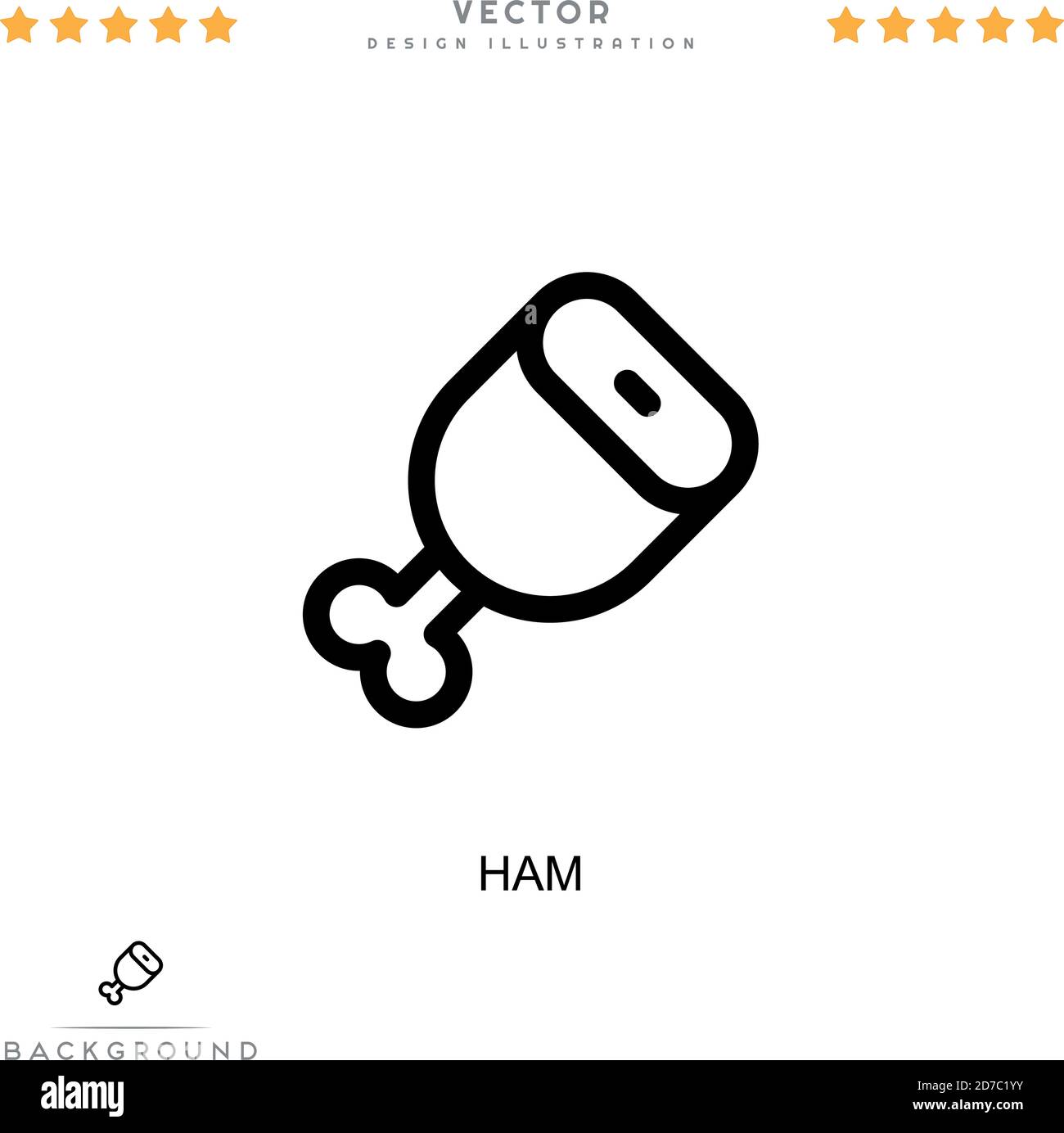 Ham icon. Simple element from digital disruption collection. Line Ham ...