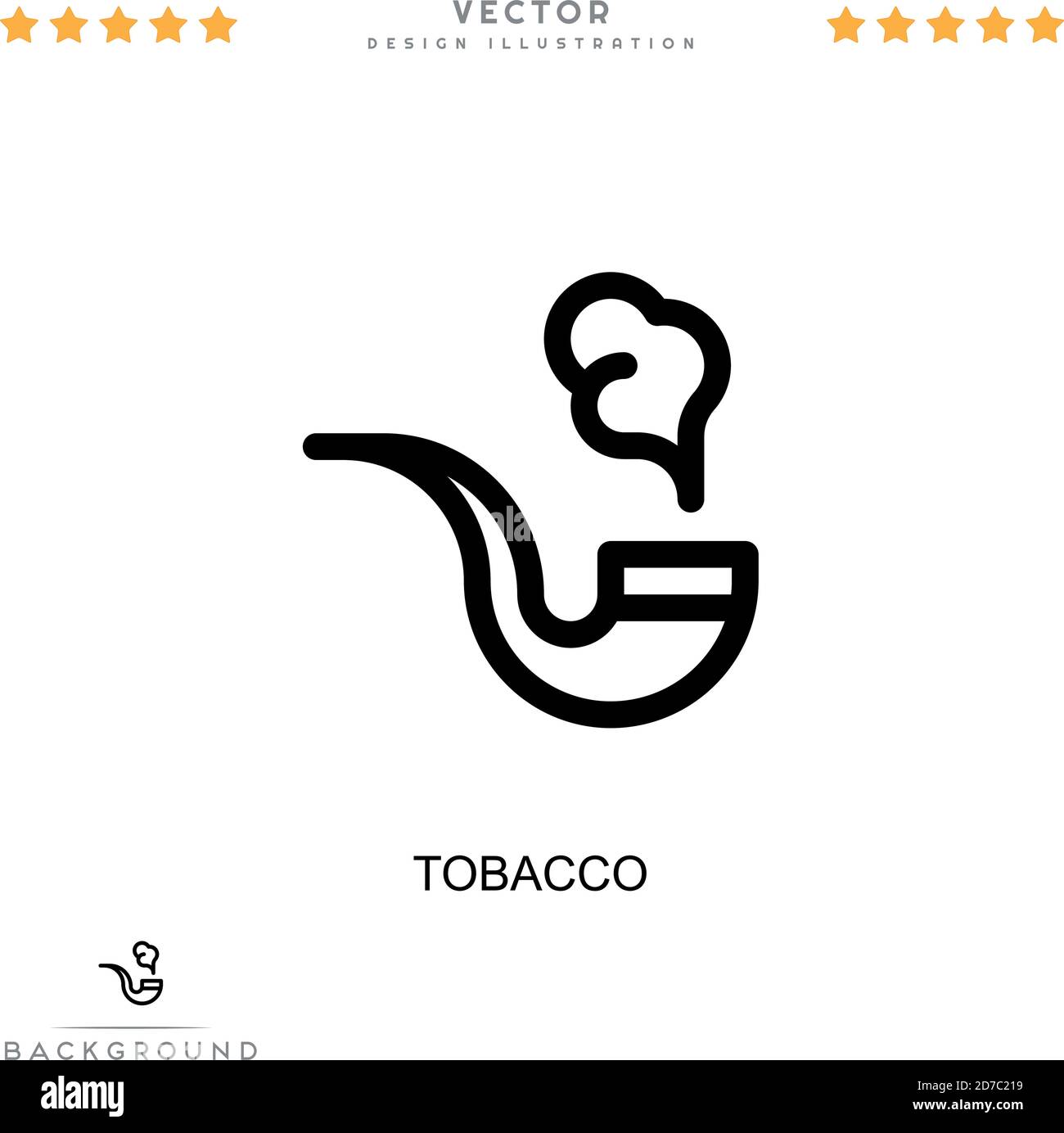 Tobacco icon. Simple element from digital disruption collection. Line ...