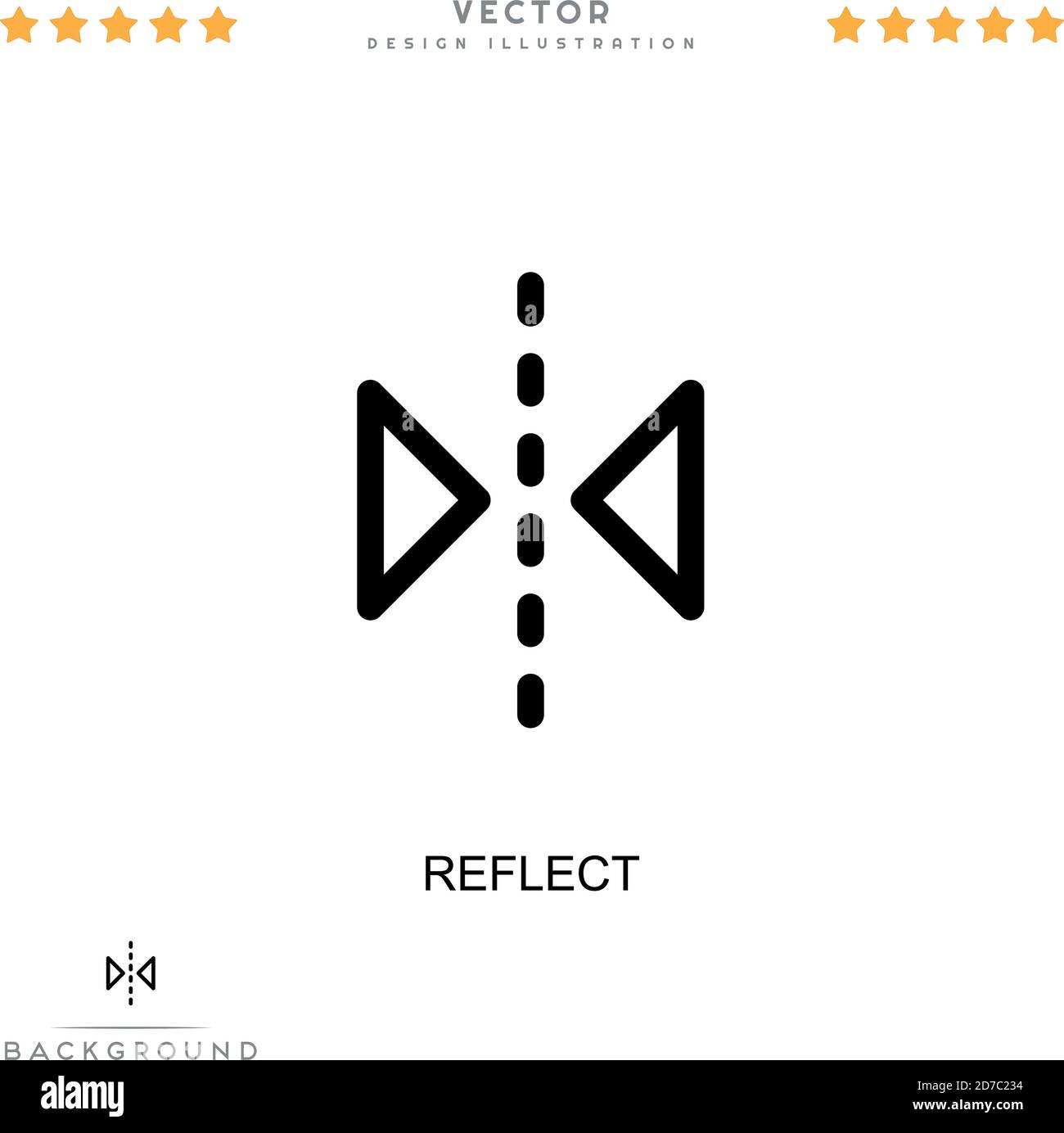 Reflect icon. Simple element from digital disruption collection. Line ...