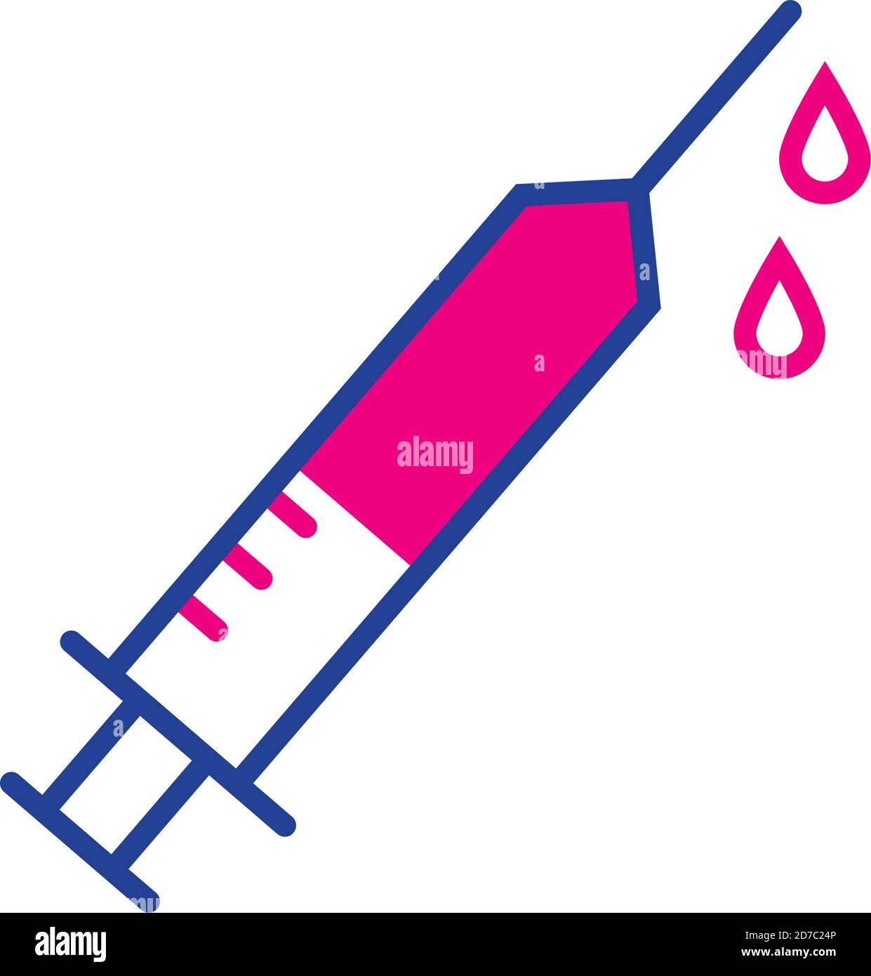 injection medical line and fill style icon vector illustration design ...