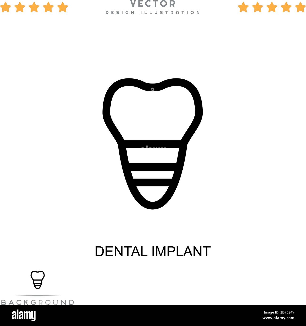 Dental implant icon. Simple element from digital disruption collection. Line Dental implant icon ...