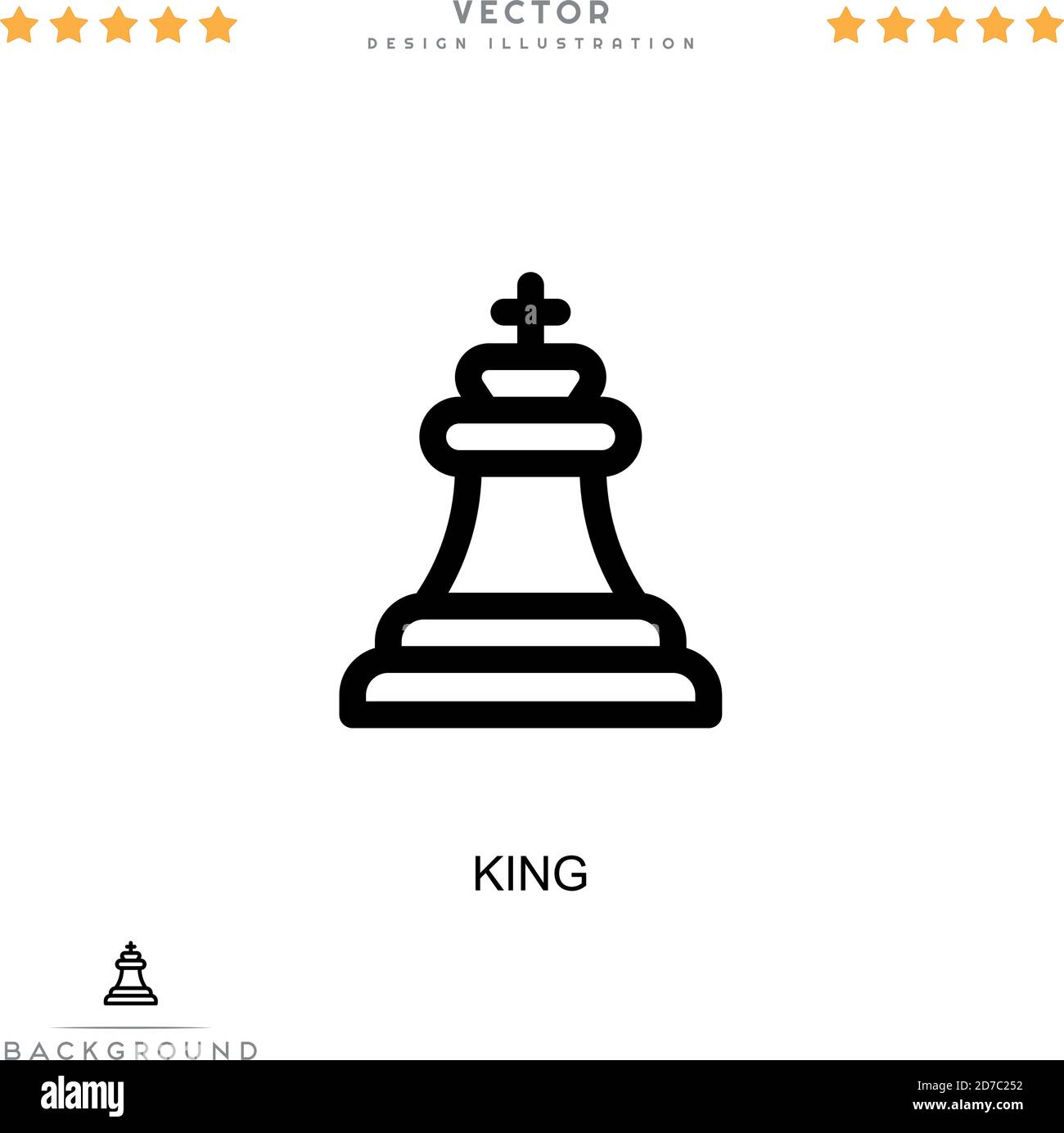 King icon. Simple element from digital disruption collection. Line King ...